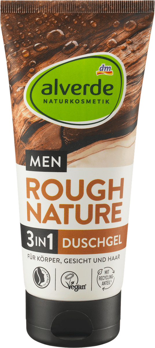 alverde NATURKOSMETIK MEN ROUGH NATURE 3IN1 gel za tuširanje, 200 ml ...