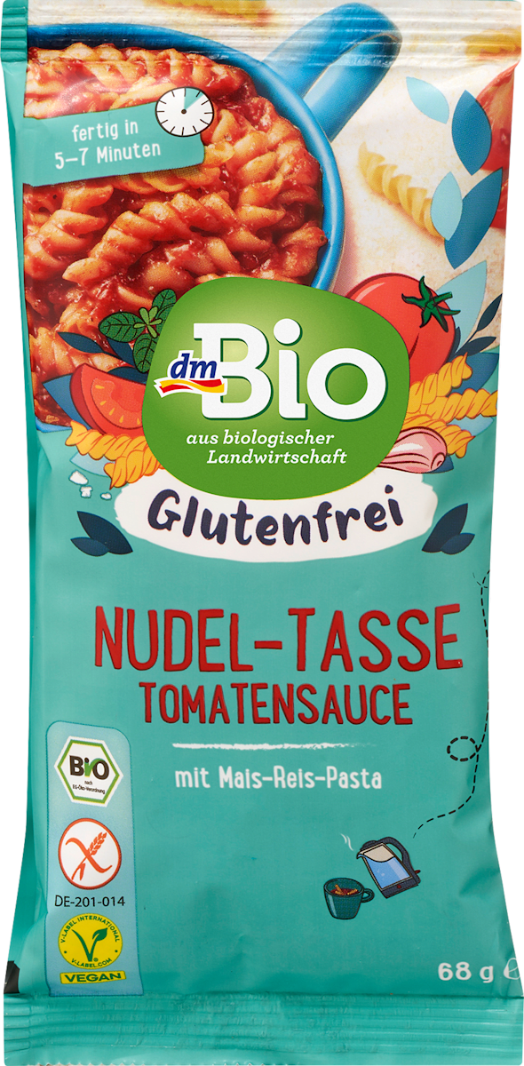 dmBio Bio testenine brez glutena s paradižnikovo omako, 68 g | dm.si