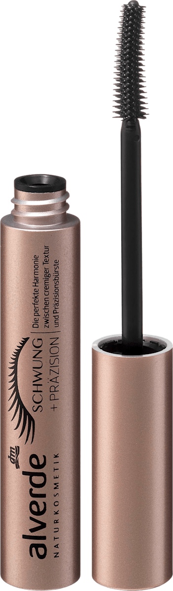 alverde NATURKOSMETIK Mascara Schwung Und Präzision 010 Schwarz, 10 ml ...