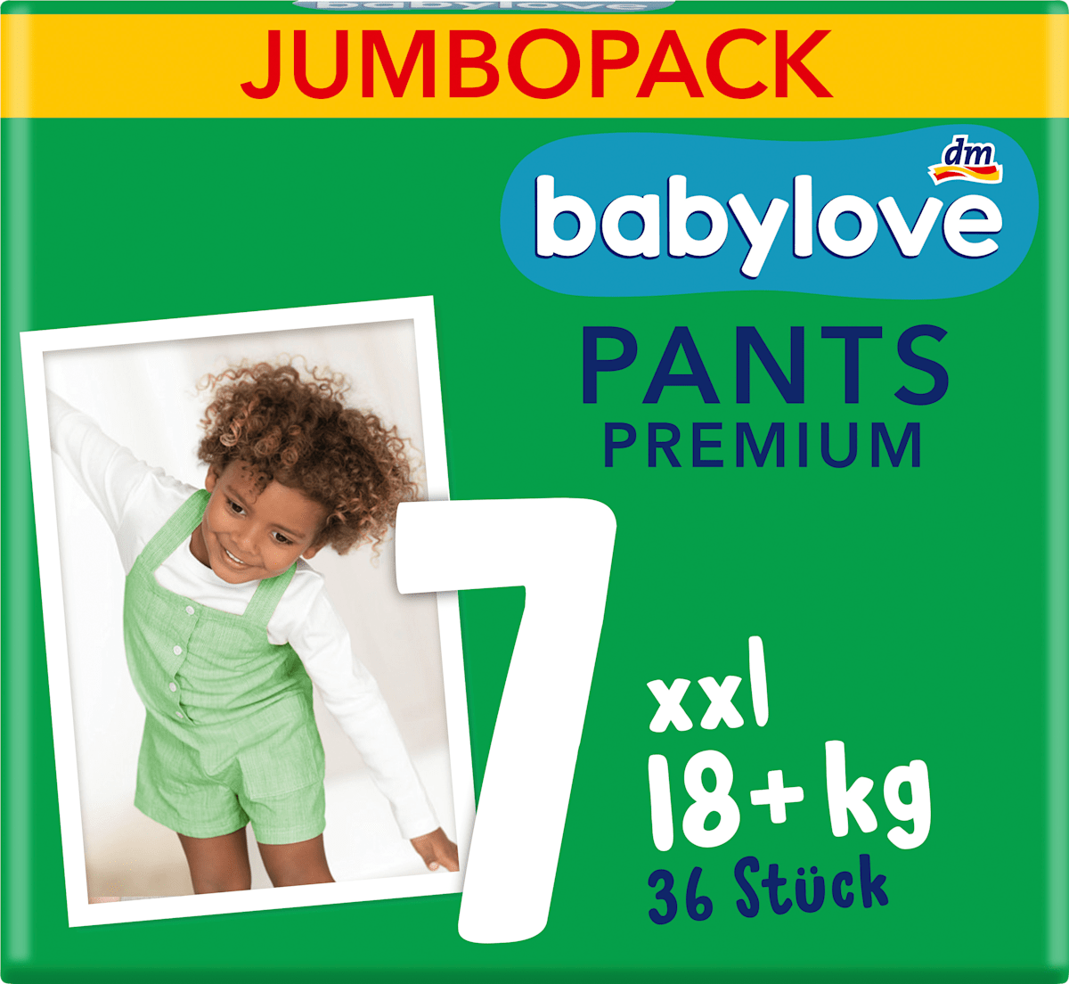 babylove Plienkové nohavičky Premium - veľ. 7 xxl (18+ kg) Jumbo Pack, 36 ks | mojadm.sk