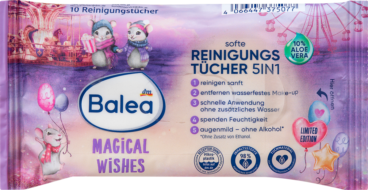 Balea Maramice za skidanje šminke 5in1 Magical Wishes, 10 kom. | dm ...