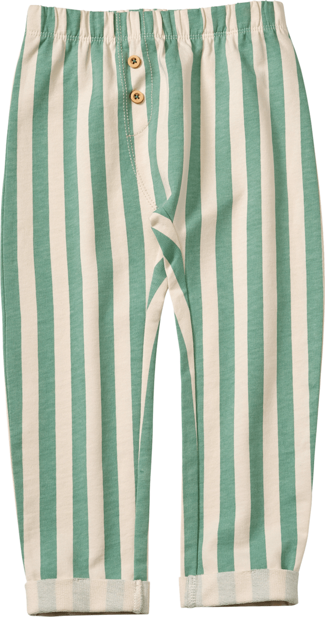 ALANA Jogginghose mit Ringel-Muster & Holzknöpfen, grün & weiß, Gr. 104 ...