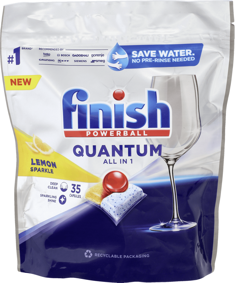 Finish Kapsułki do zmywarek Quantum All in One, cytrynowe, 35 szt ...