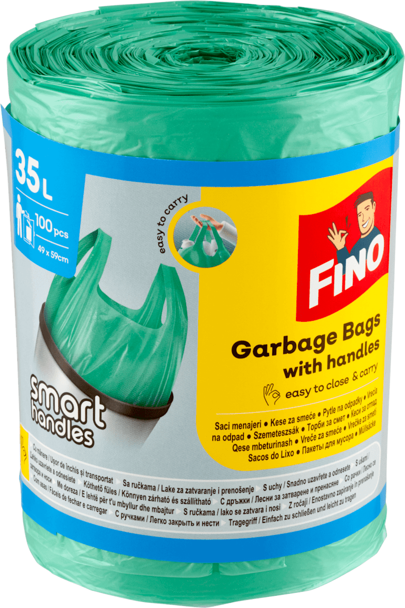 Fino odpadkové pytle s uchy 35L, 100 ks | dm.cz