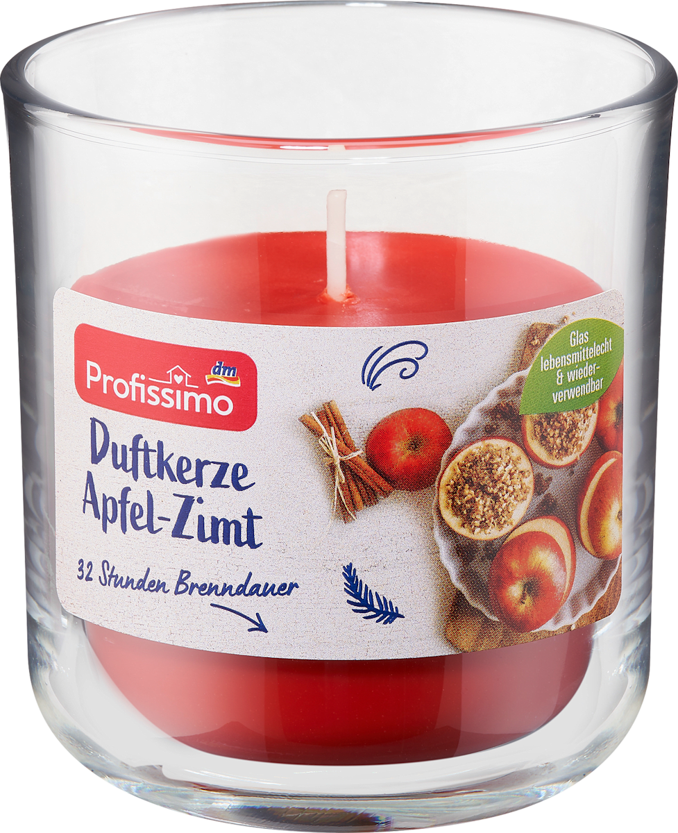 Profissimo Duftkerze im Glas Apfel-Zimt, 1 St | dm.at
