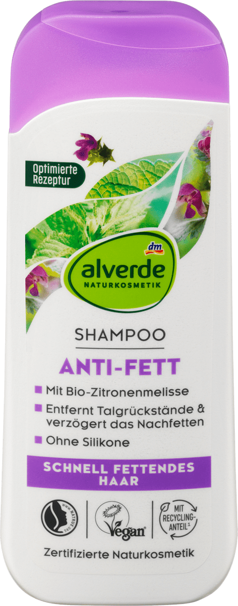 alverde NATURKOSMETIK Sampon zsírosodás ellen, bio csalánnal és bio ...