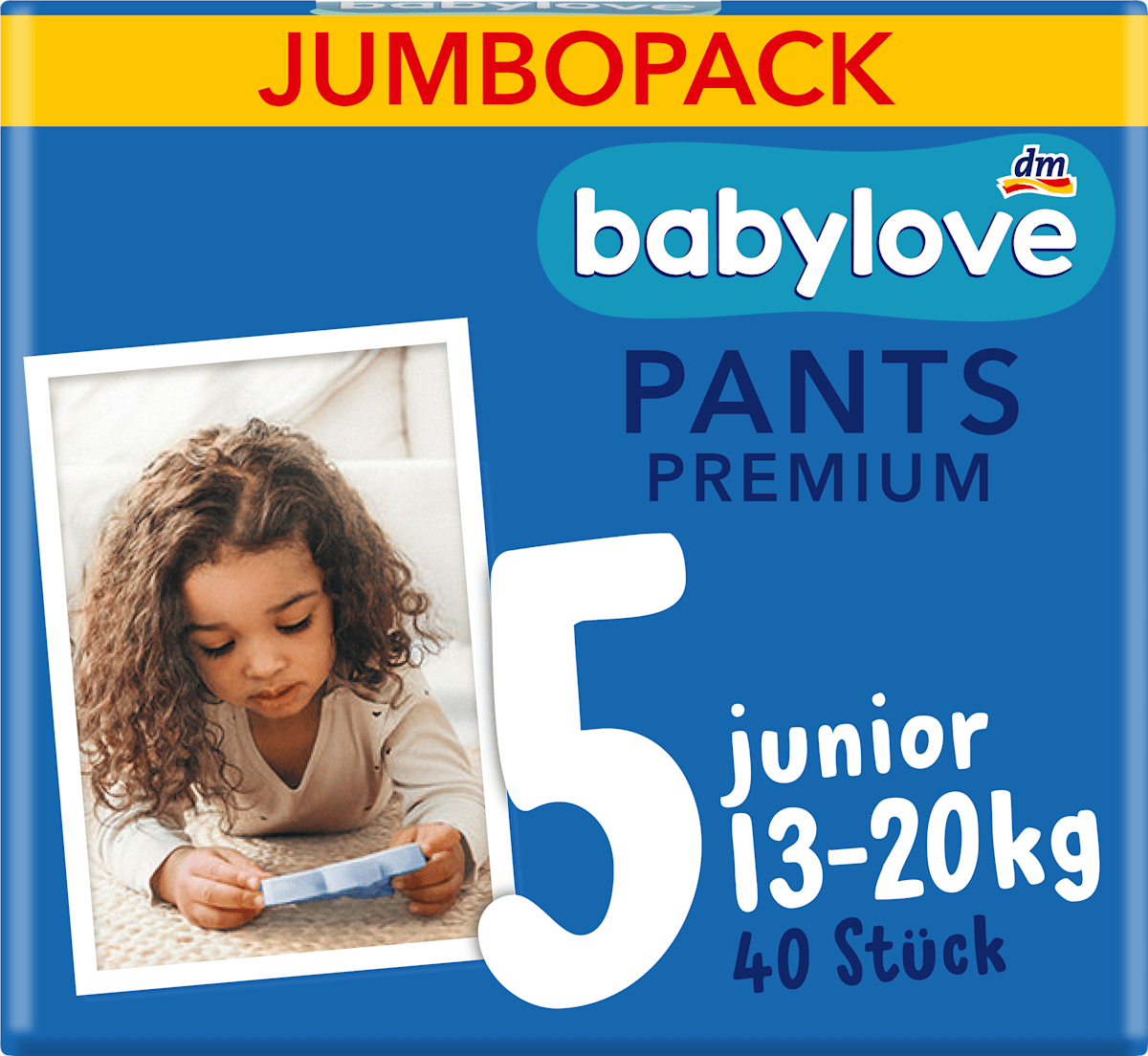 babylove JUMBOPACK PREMIUM pelene gaćice junior, veličina 5 (13-20kg ...