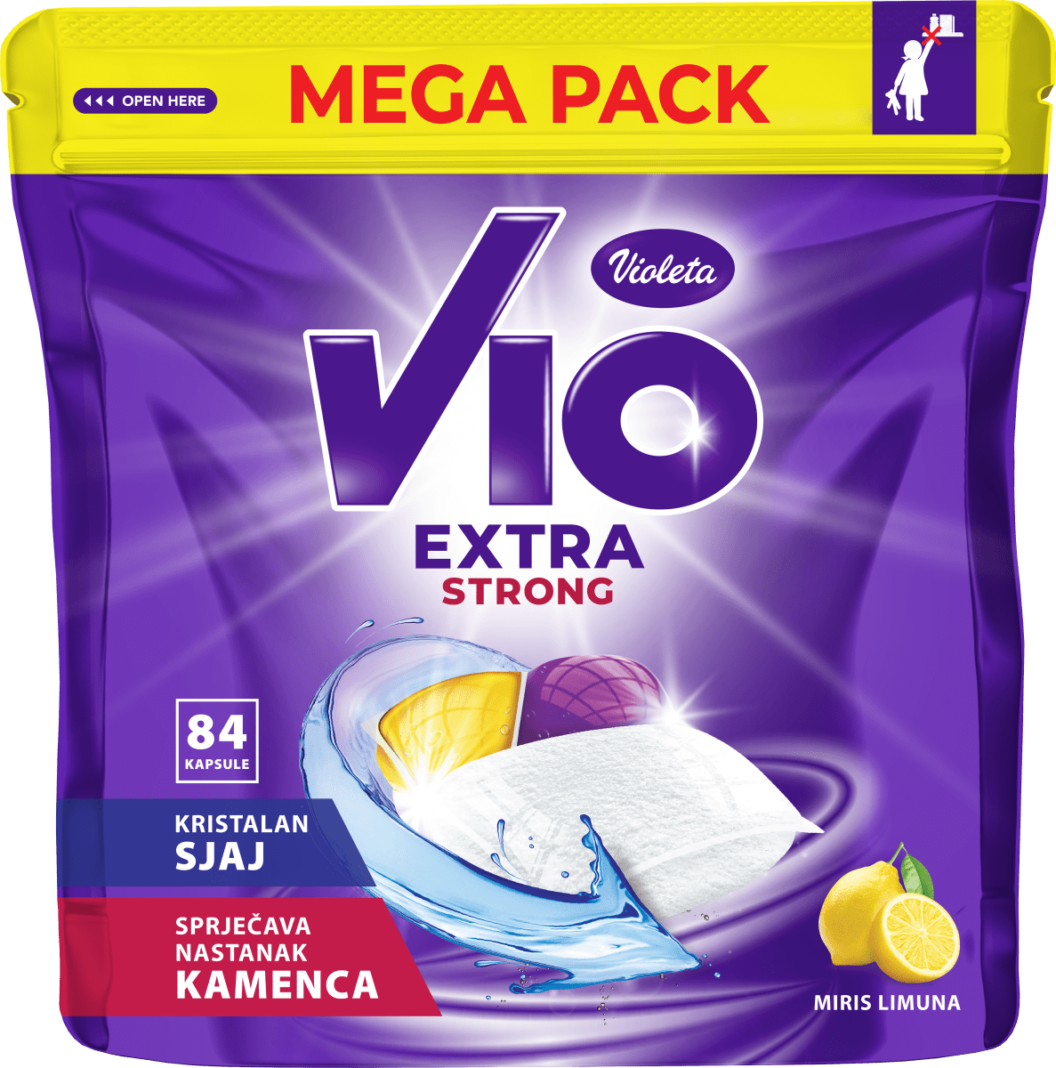 Violeta VIO VIO Extra Strong kapsule za pranje suđa - miris limuna, 84 kom. | dm-drogeriemarkt.ba