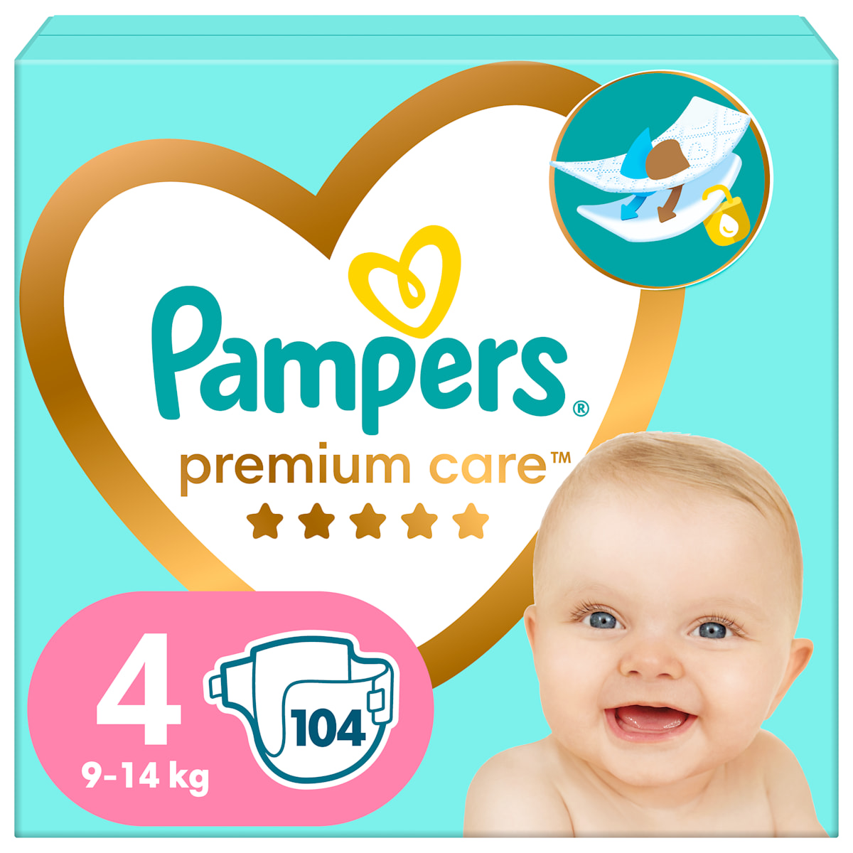 Pampers Premium Care premium care jumbo pack pelene maxi vel. 4 (9-14 ...