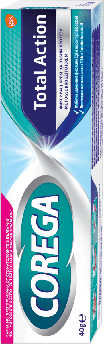 COREGA Total Action krema za za pričvrćivanje zubne proteze, 40 g | dm ...