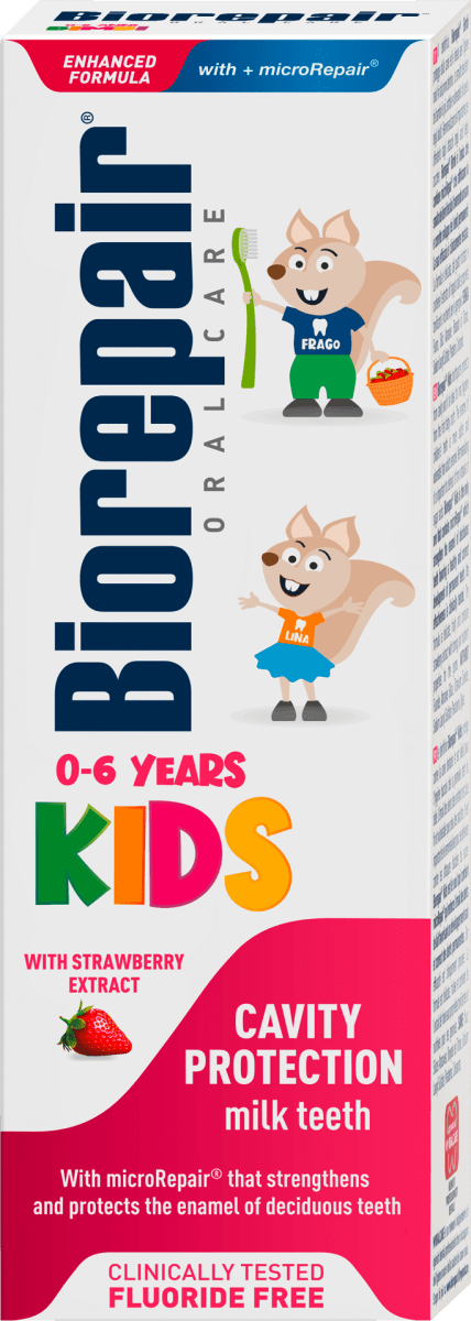 Biorepair zubní pasta Kids 0-6, Jahoda, 50 ml | dm.cz
