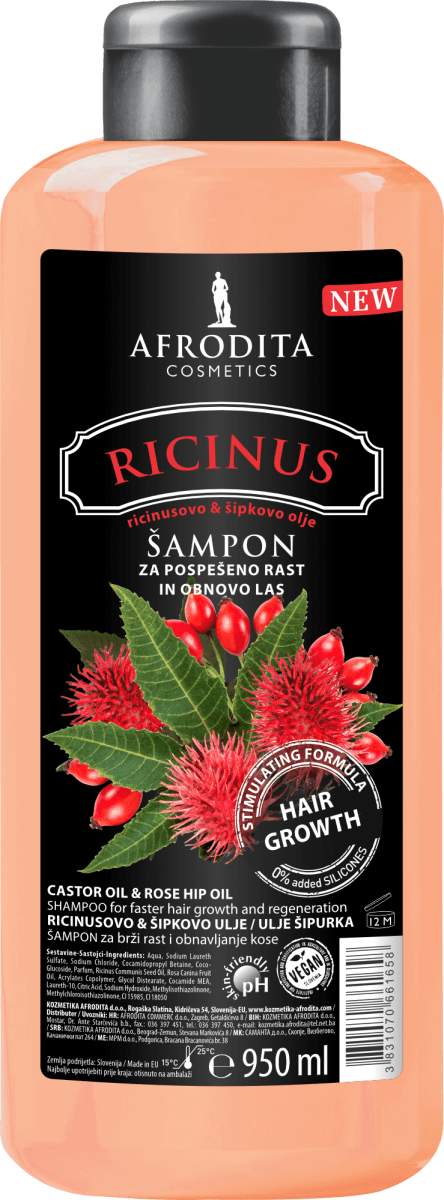 AFRODITA Šampon za rast kose – Ricinus, 950 ml | dm.hr
