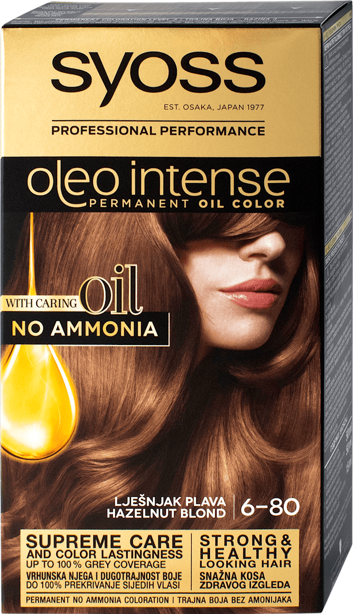 syoss Oleo Intense Boja za kosu – 6-80 lješnjak plava, 1 kom. | dm.hr