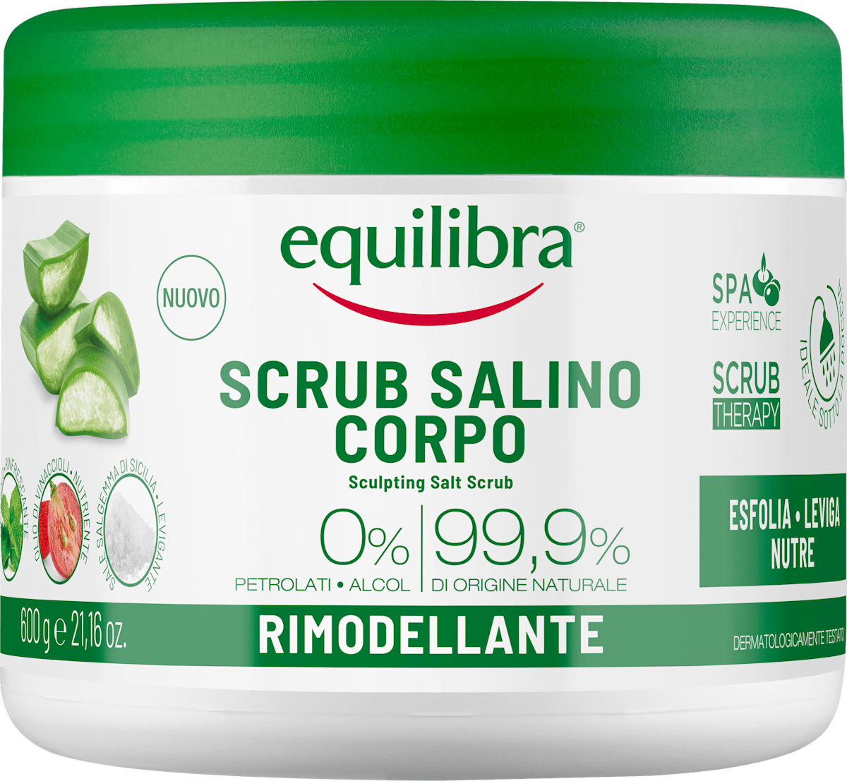 equilibra Piling za tijelo Scrub Salino, 600 g | dm.hr