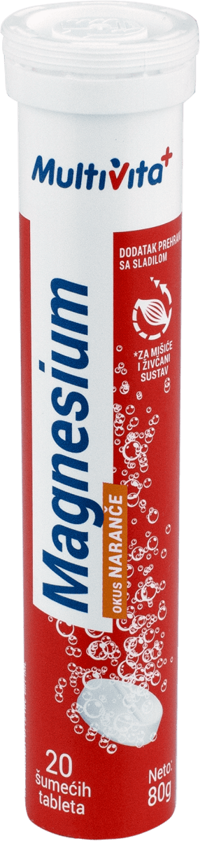 Multivita Magnezij šumeće tablete – okus narandže, 20 kom., 80 g | dm ...