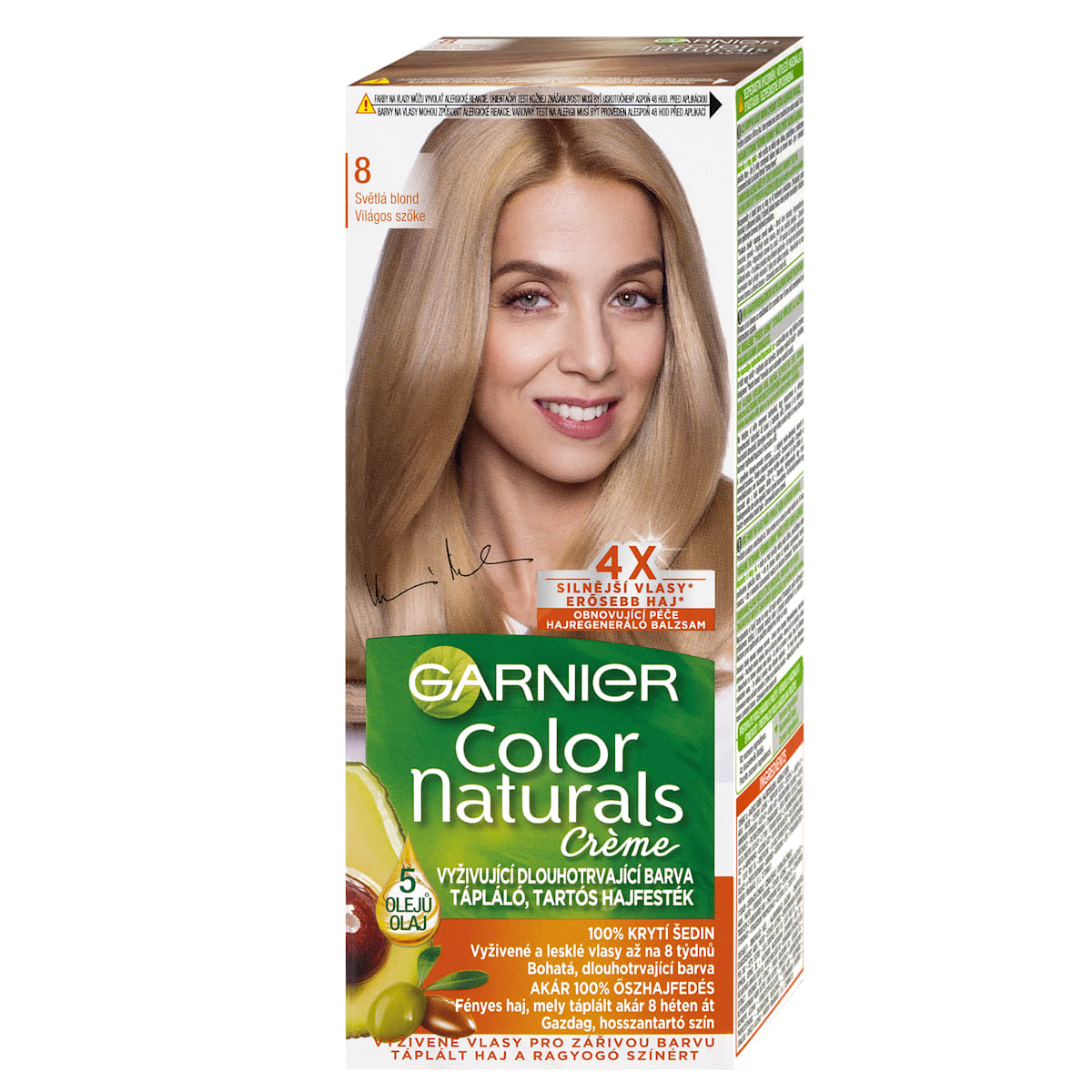 GARNIER Color naturals Tartós hajfesték, világos szőke 8, 1 db | dm.hu