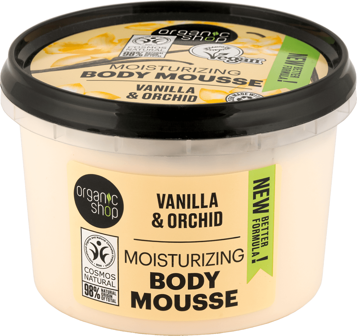 organic shop Body mousse - Vanilla & Orchid, 250 ml | dm-drogeriemarkt.ba