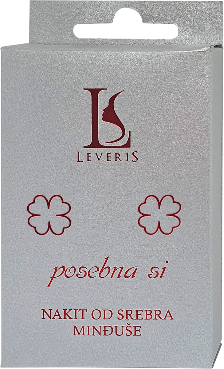 LEVERIS jewelry posebna si - srebrne minđuše: detelina, 1 kom | dm.rs