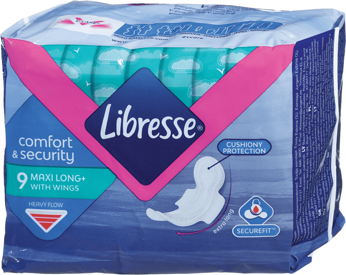 Libresse comfort & security higijenski ulošci – maxi long, 9 kom | dm.rs
