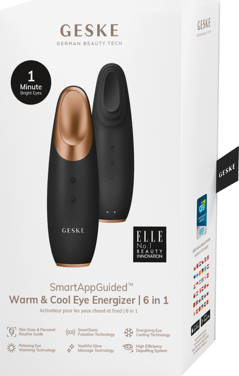 GESKE Sonická masáž očného okolia SmartAppGuided™ Warm & Cool 6v1, 1 ks | mojadm.sk