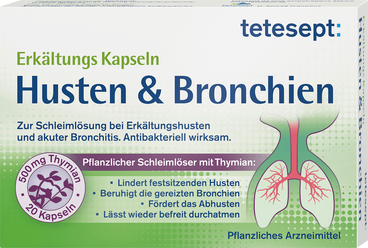 tetesept Erkältungskapseln Husten & Bronchien, 20 St dauerhaft günstig ...