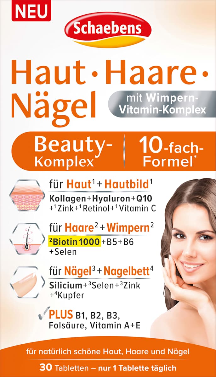 Schaebens Haut Haare Nägel Beauty-Komplex Tabletten 30 St, 24 g dauerhaft günstig online kaufen ...