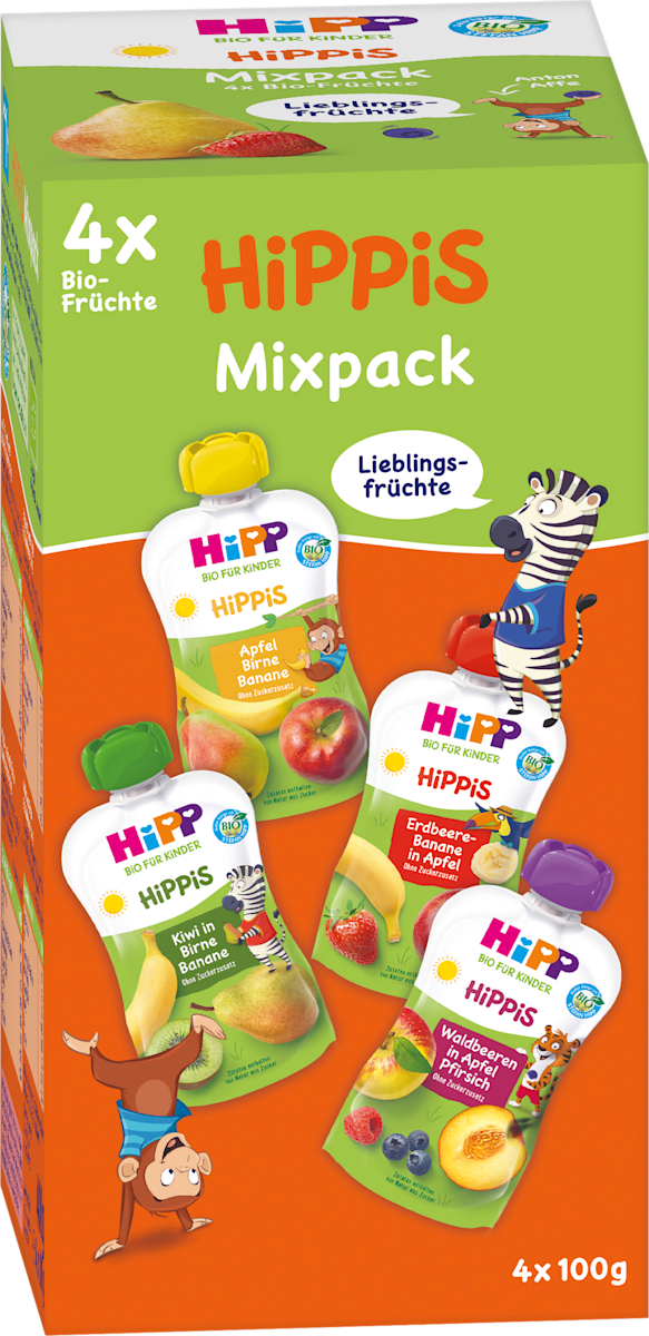 HiPP Quetschie Hippis Mix-Pack ab 1 Jahr, 400 g | dm.at