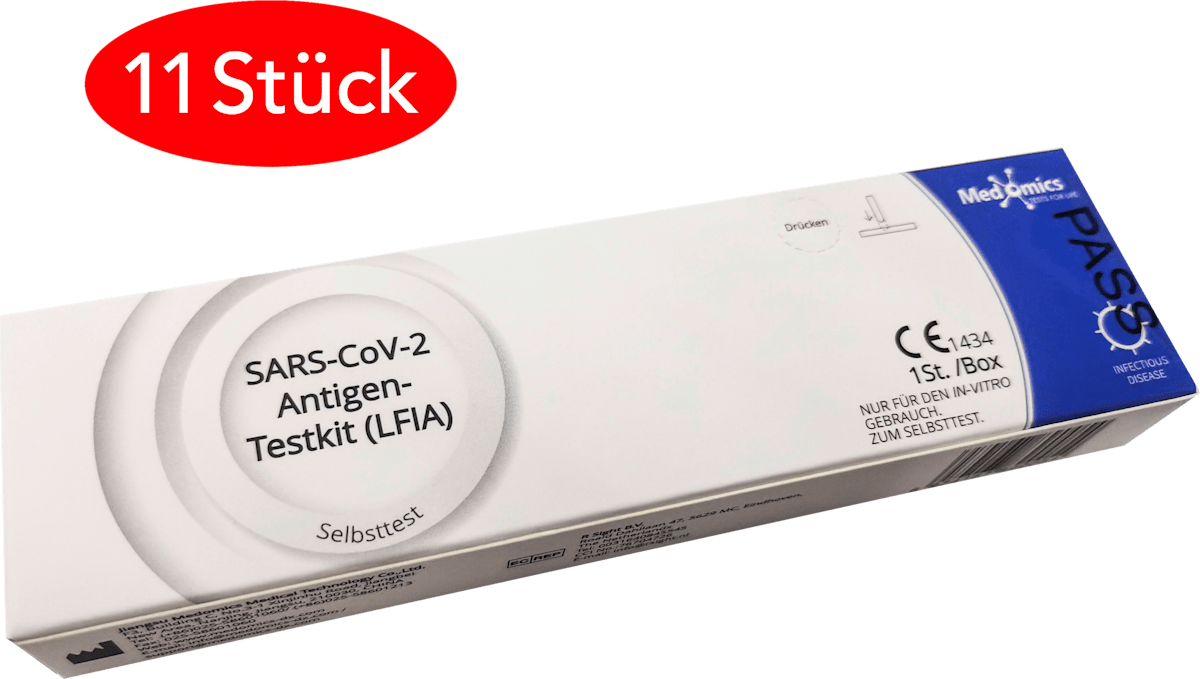 Medomics Corona Schnelltest Selbsttest, 11 St dauerhaft günstig online ...