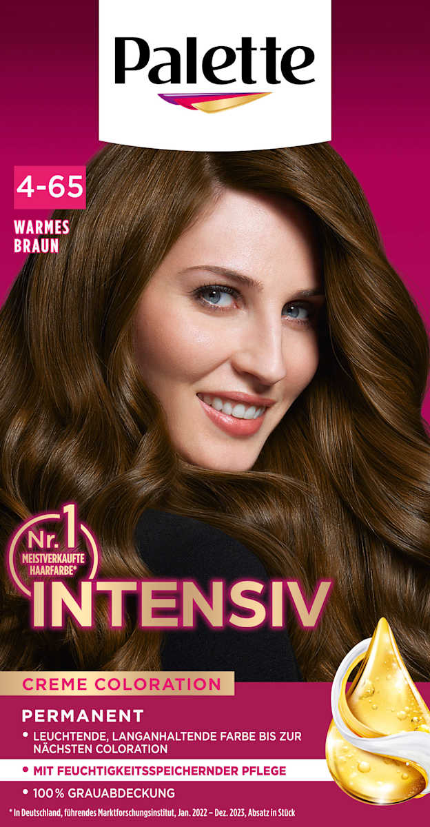 Palette Intensive Color Creme Haarfarbe 4-65 Warmes Braun, 1 St ...