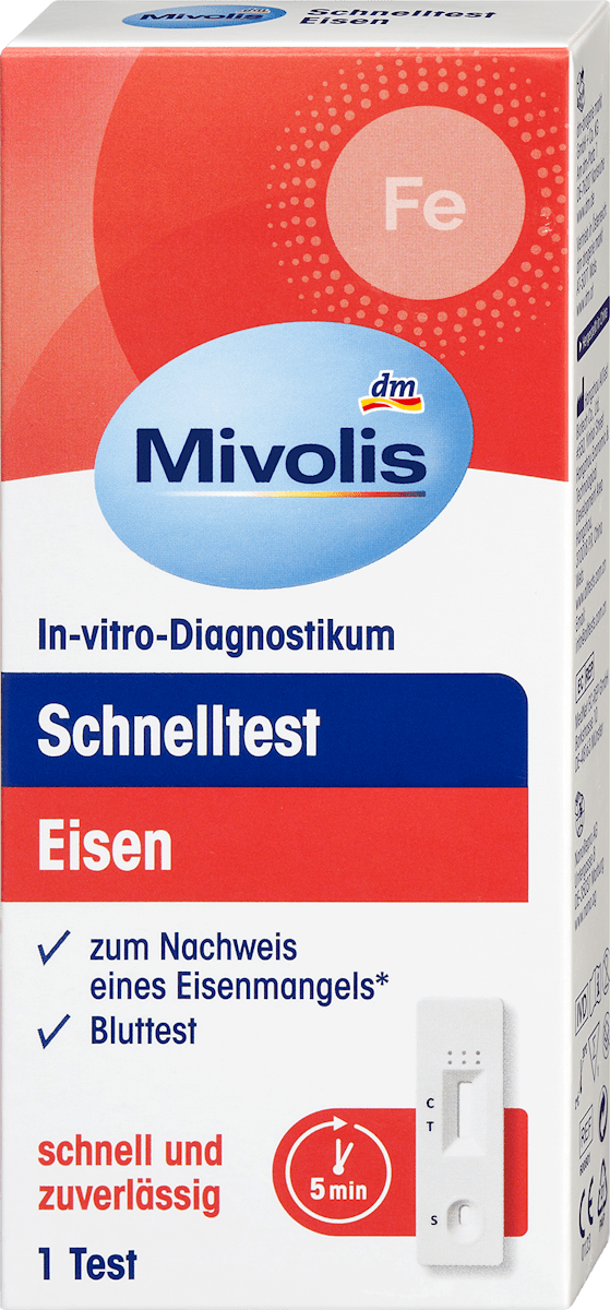 Mivolis Hitri test za ugotavljanje pomanjkanja železa, 1 kos | dm.si