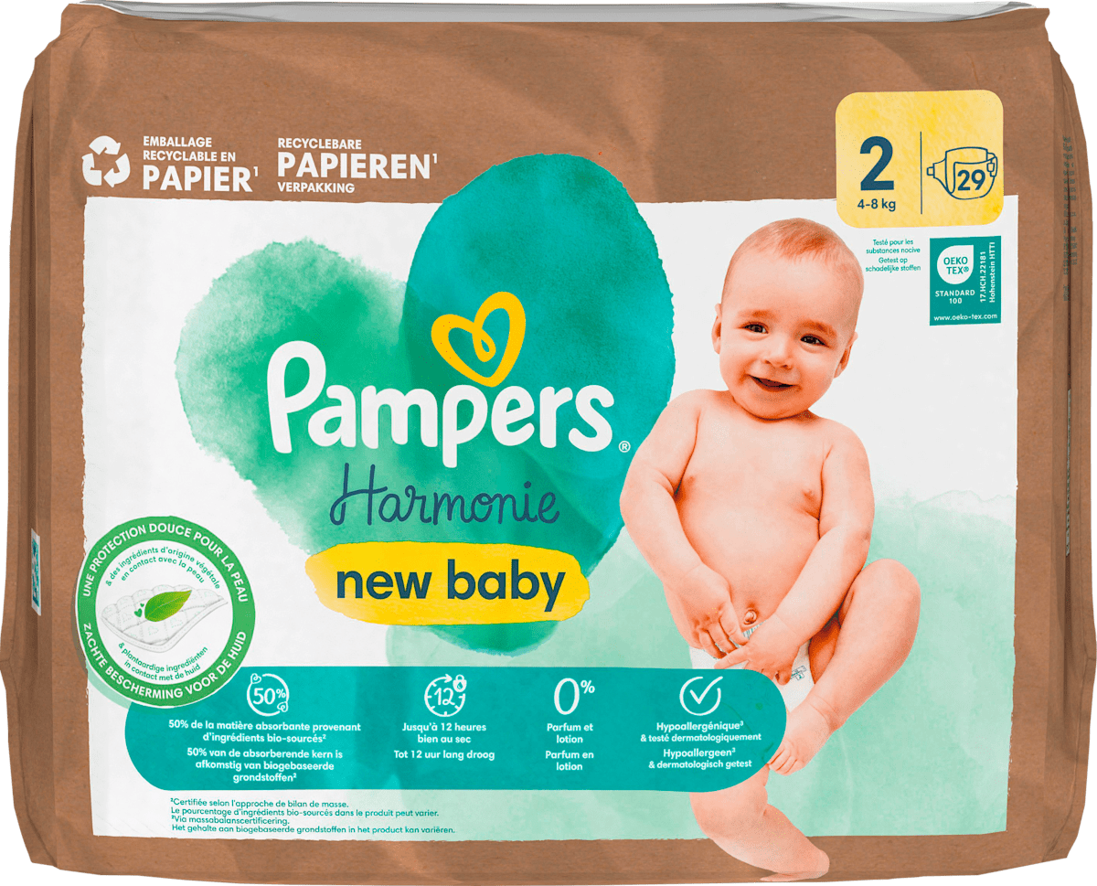 Pampers Harmonie Windeln Harmonie Gr.2 Mini (4-8 kg), 29 St dauerhaft ...