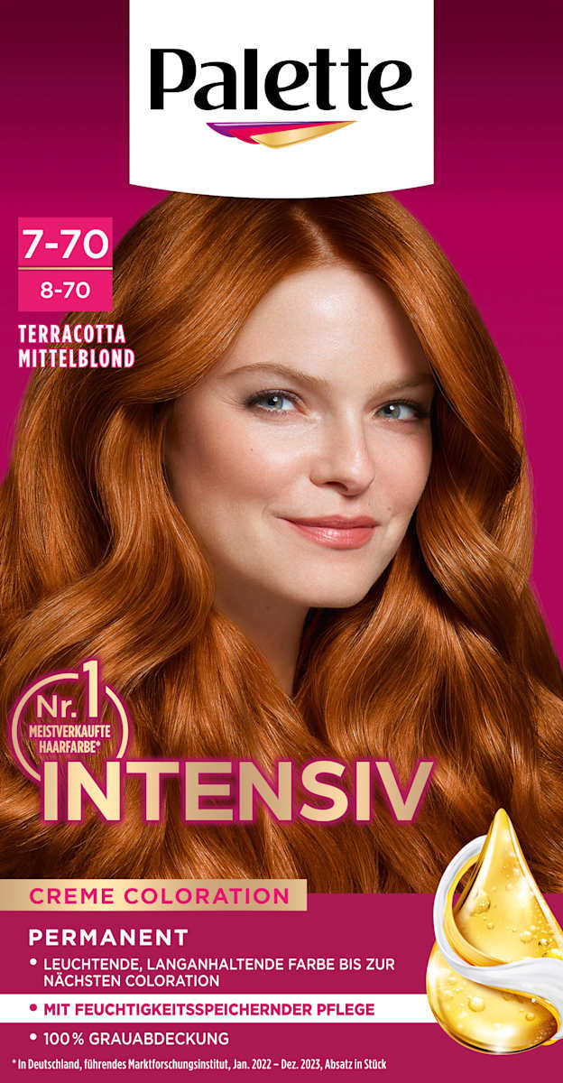 Palette Intensive Color Creme Haarfarbe 7-70/8-70 Terracotta ...