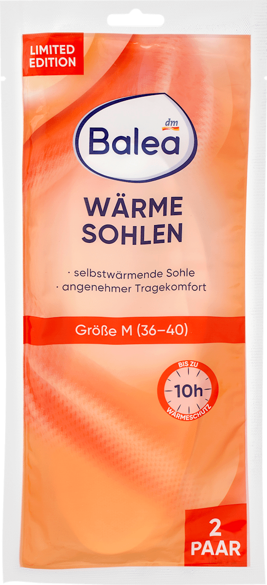 Balea Einlegesohlen Wärme Gr. 36-40 (2 Paar), 4 St dauerhaft günstig ...