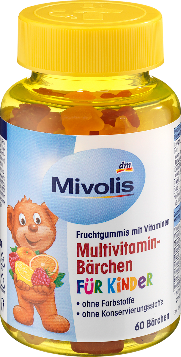 Mivolis Multivitamini za decu, medvedići, gumene bombone, 60 kom | dm.rs