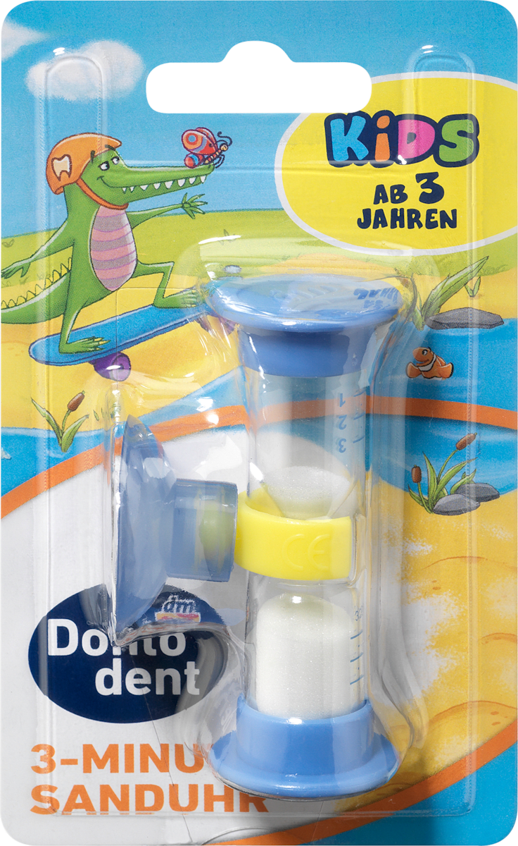 Dontodent KIDS 3-minutni peščani sat za pranje zuba, od 3. godine, više vrsta, 1 kom | dm.rs