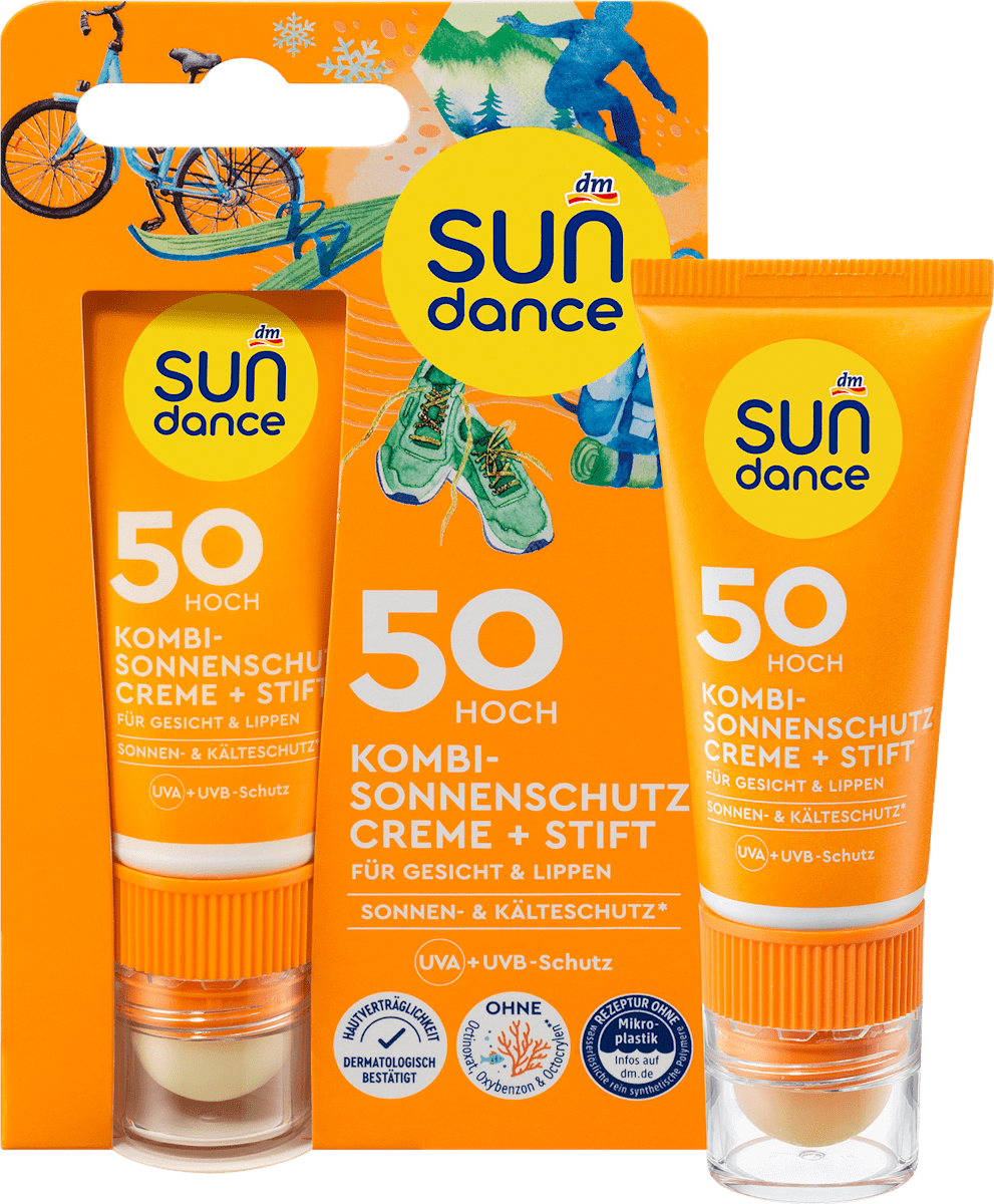 sundance Слънцезащитен крем за лице + стик за устни SPF 50, 1 бр. | dm България