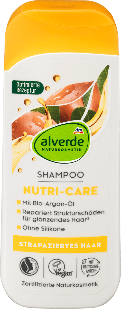 alverde NATURKOSMETIK Shampoo Nutri-Care Bio-Arganöl und Bio-Jojoba ...