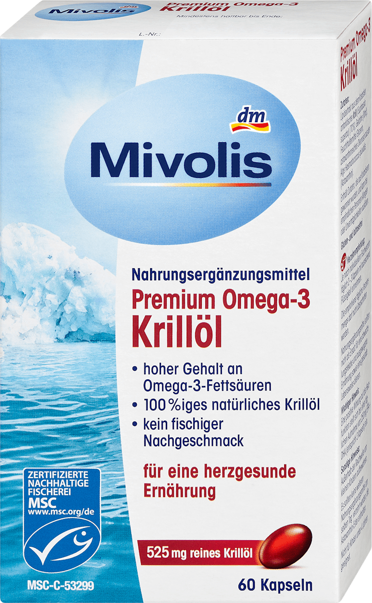 Mivolis Prehransko dopolnilo Premium Omega-3 (60 kapsul), 45 g | dm.si