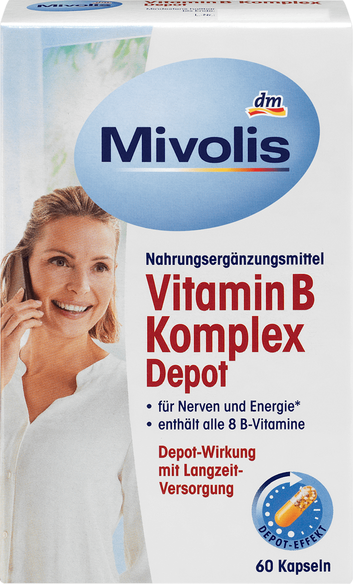 Mivolis Vitamin B Komplex Depot, Kapseln 60 St., 33 g dauerhaft günstig ...