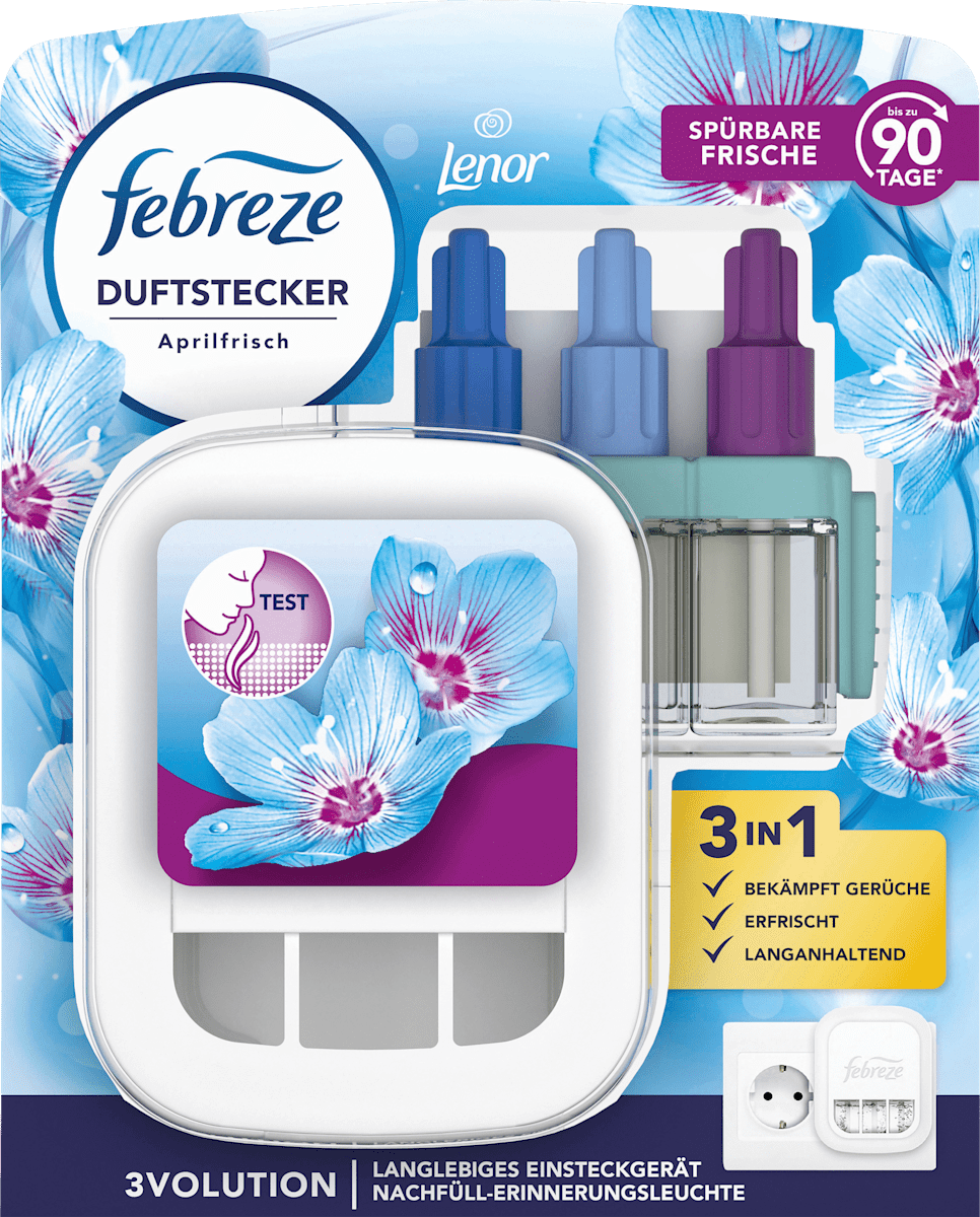 Febreze Lufterfrischer 3Volution Duftstecker Starter-Set Aprilfrisch, 1 ...