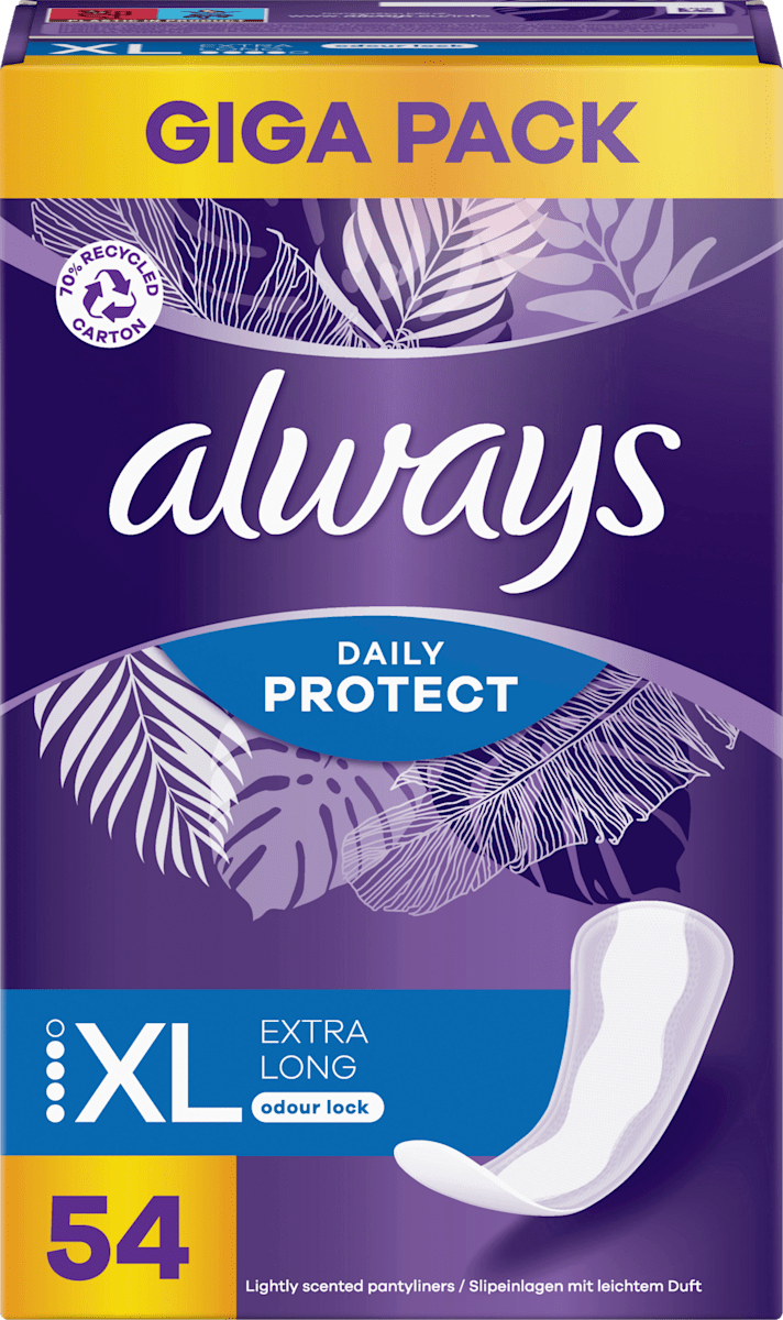 always Slipeinlagen Daily Protect Extra Long Giga Pack, 54 St | dm.at