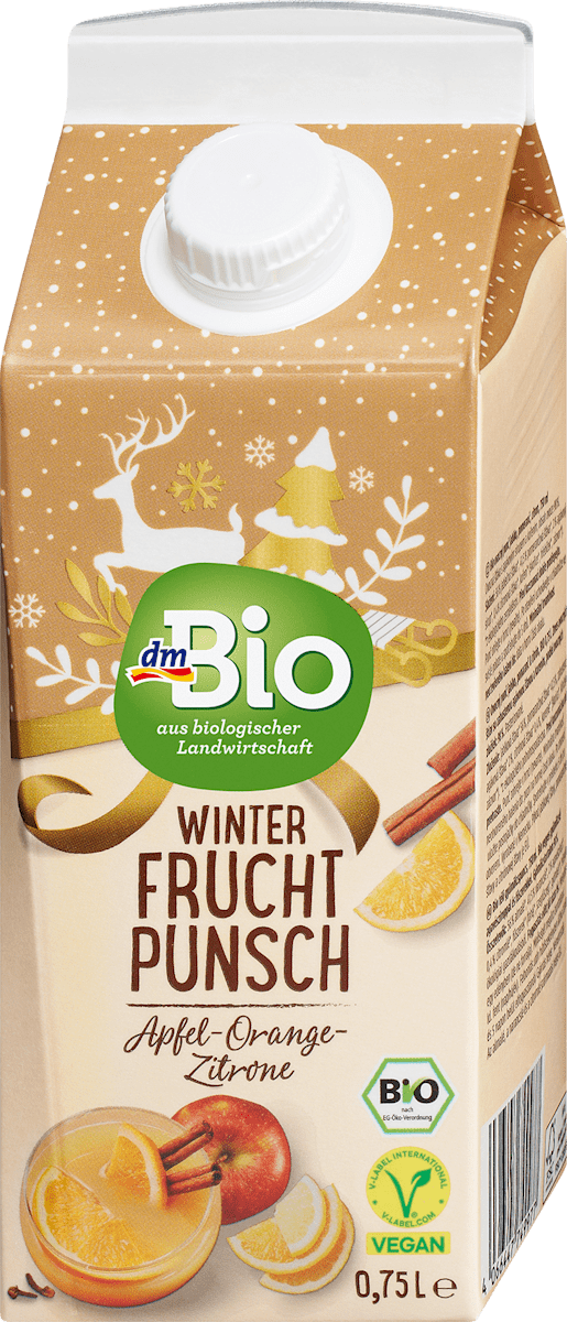 dmBio Winter Fruchtpunsch, Apfel-Orange-Zitrone, 750 ml dauerhaft ...