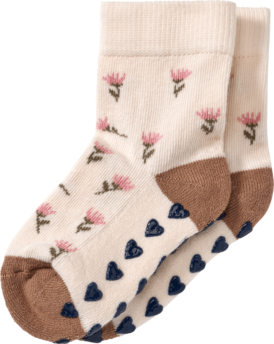 ALANA ABS Socken mit Blumen-Muster, beige, Gr. 29/31, 1 St dauerhaft günstig online kaufen | dm.de