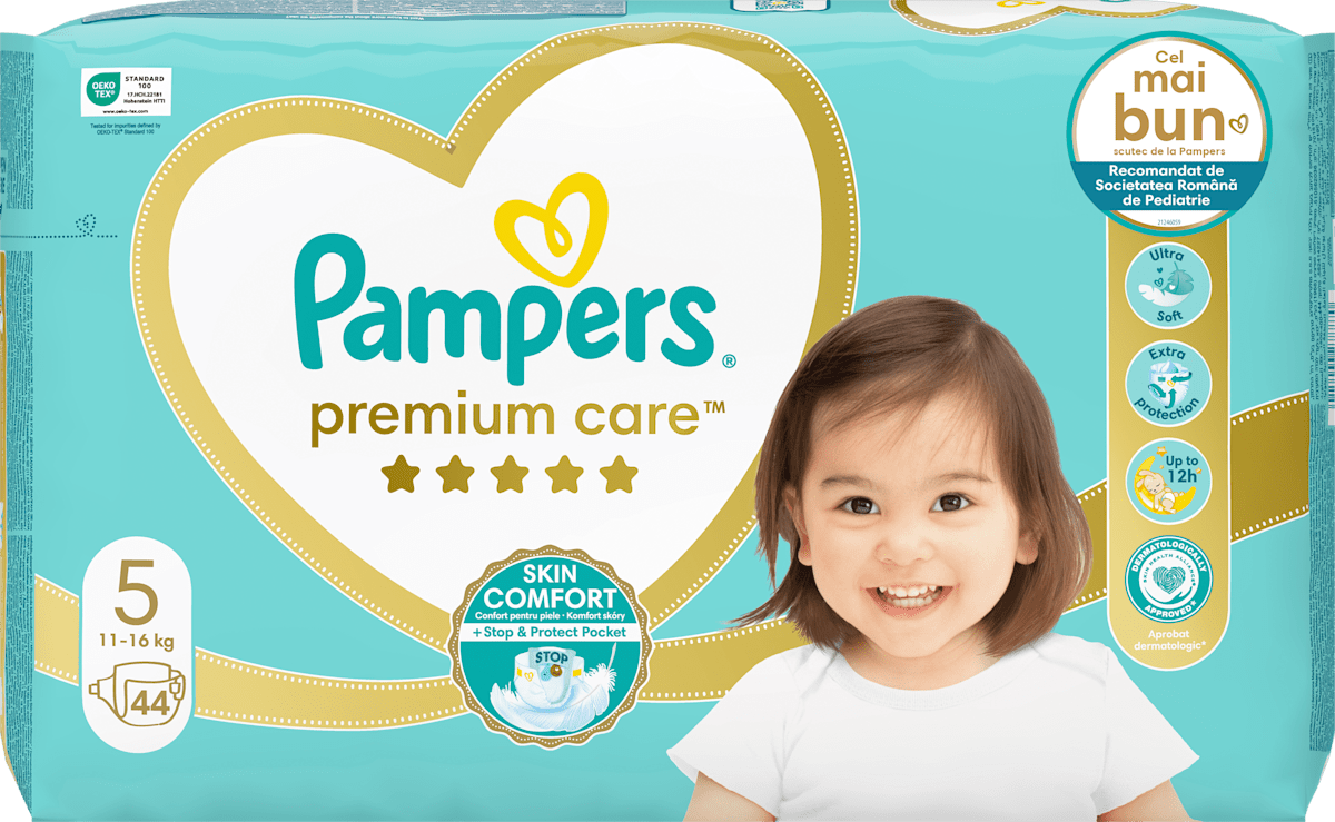 Pampers Premium Care Plenice velikost 5 (11-16 kg), 44 kos | dm.si