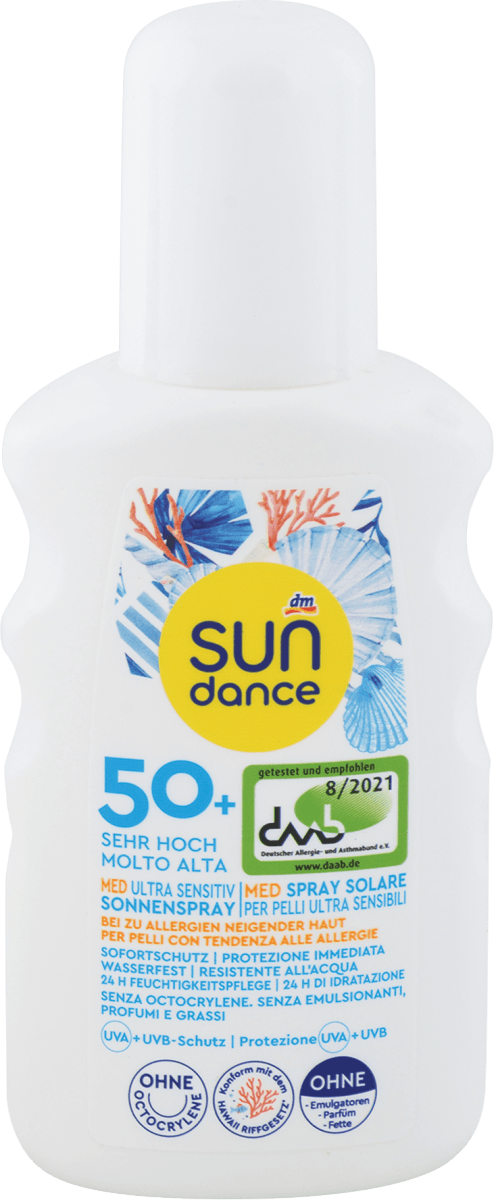 SUNDANCE Sprej na opaľovanie Med Ultra Sensitive OF 50+, 200 ml | mojadm.sk