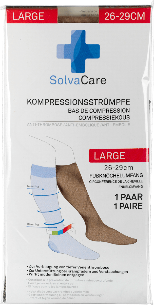 SolvaCare Kompressionsstrümpfe Größe L beige, 1 St dauerhaft günstig online kaufen | dm.de