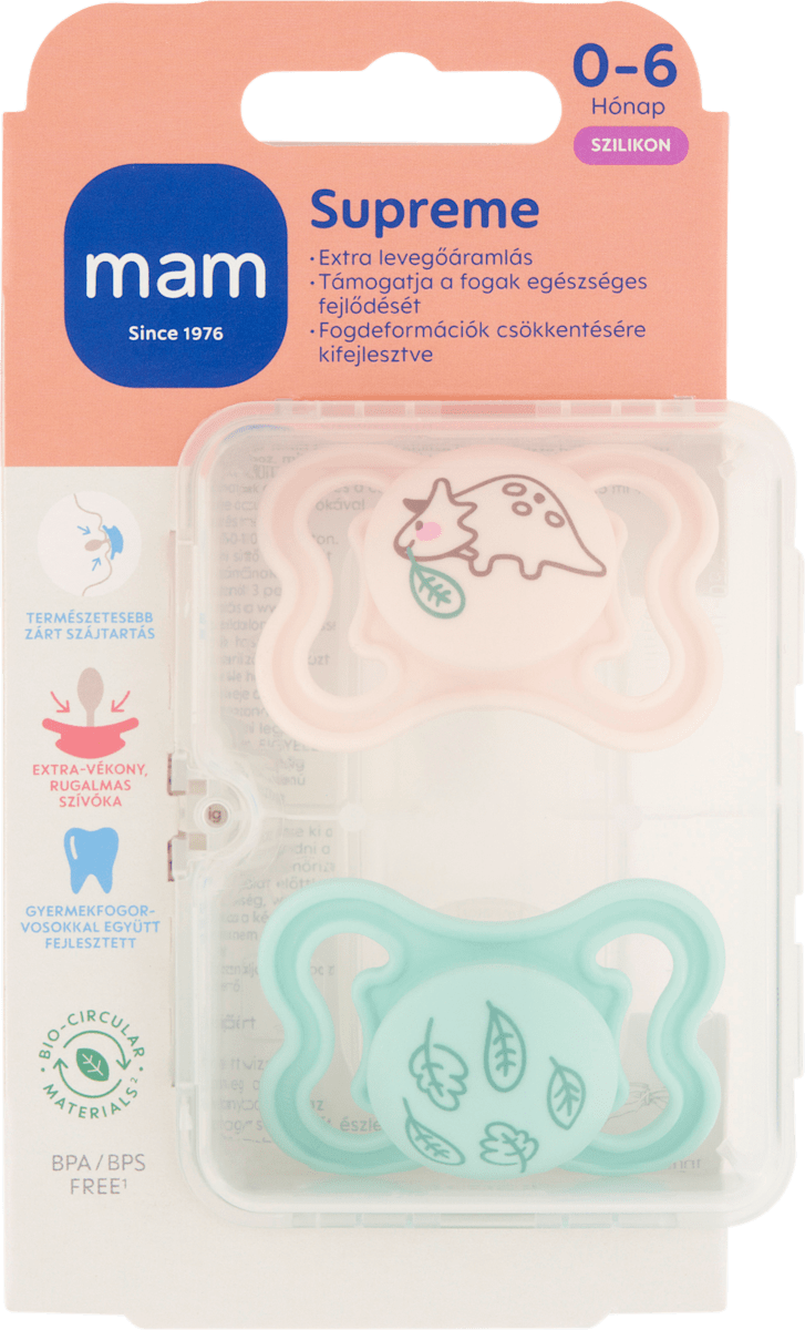 mam Supreme szilikon cumi, újszülött kortól, többféle, 2 db | dm.hu