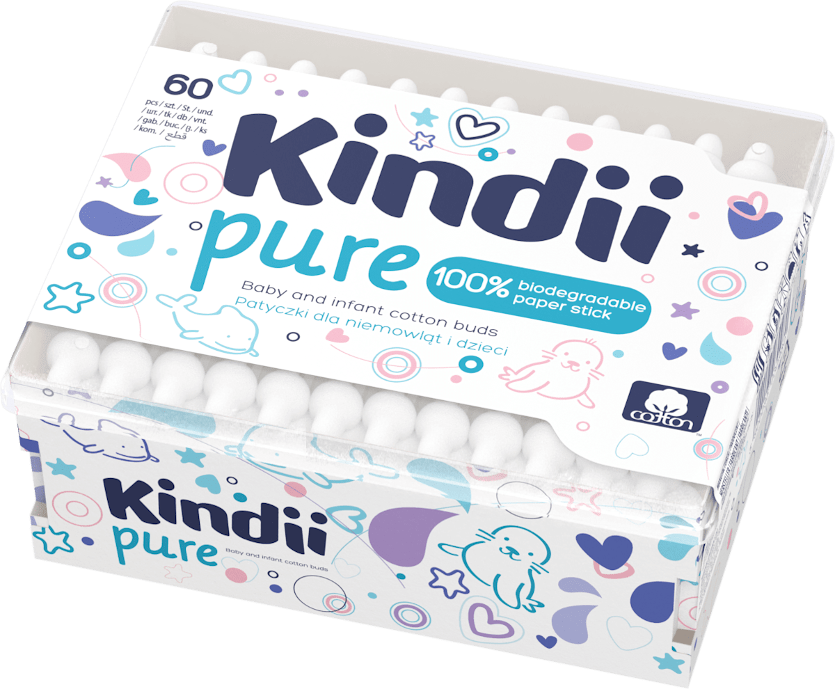 Kindii Patyczki dla dzieci Pure, 60 szt. kupuj w zawsze korzystnych ...