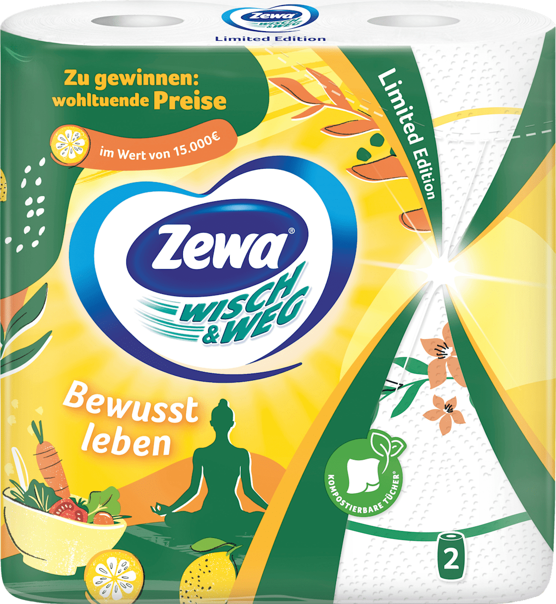 Zewa Küchenrolle Wisch&Weg (2x72 Blatt), 2 St dauerhaft günstig online ...