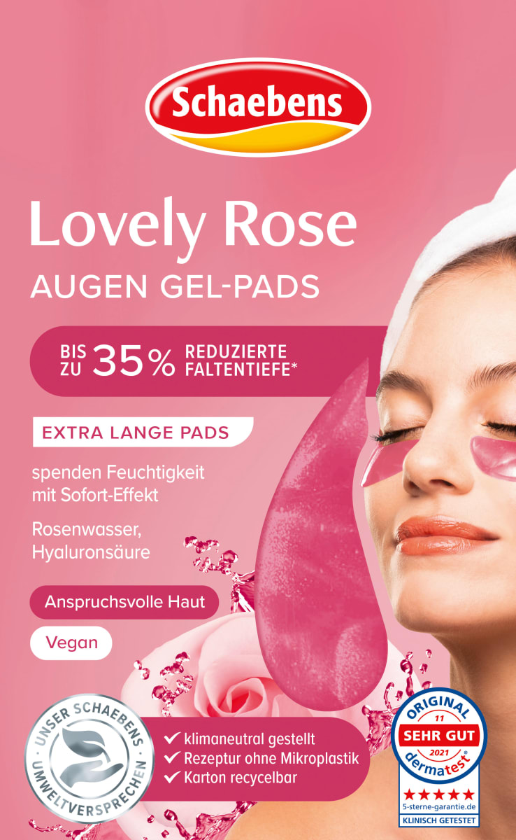 Schaebens Lovely Rose Augen Gel-Pads (1 Paar), 2 St | dm.at